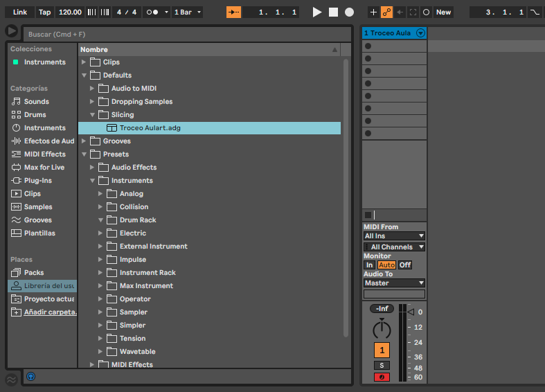 Crea tu propio preset de troceo de loops en Ableton 11 - Aulart
