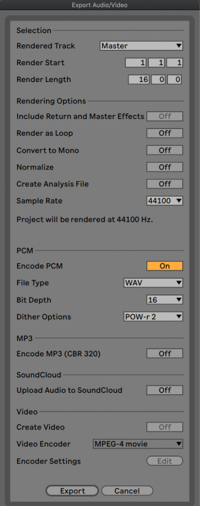 My track is finished. What now? - How to export in Ableton Live - Aulart